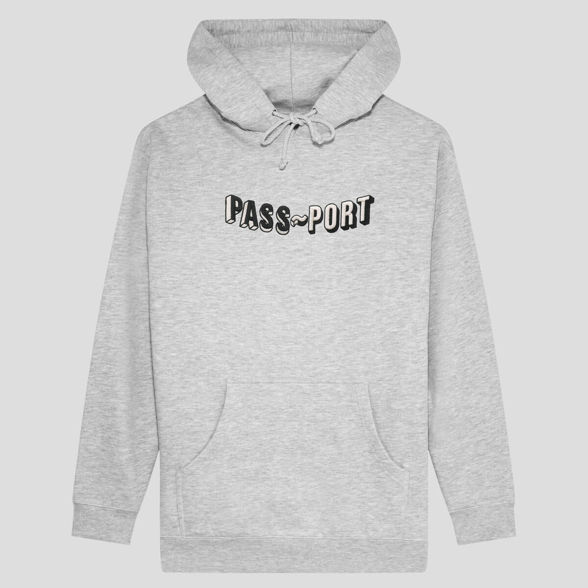 Sunken Logo Embroidery Hoodie (Ash) – Grand Trading